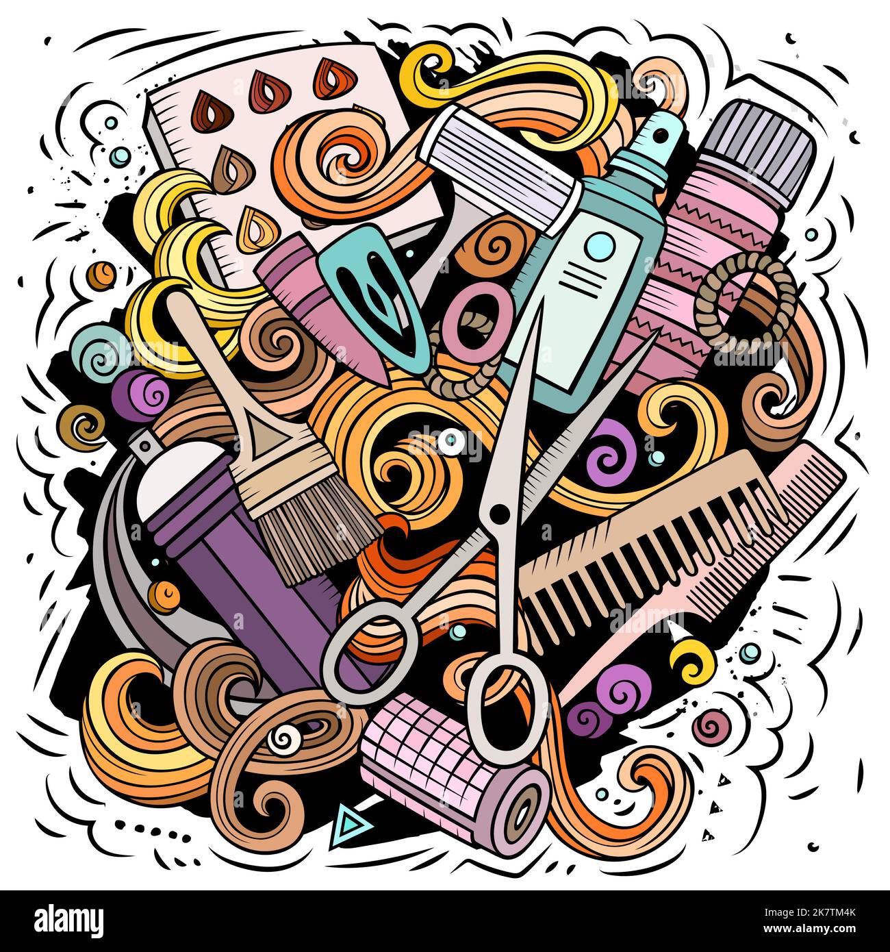 Hair Salon cartoon vector illustration Stock Vector Image & Art - Alamy