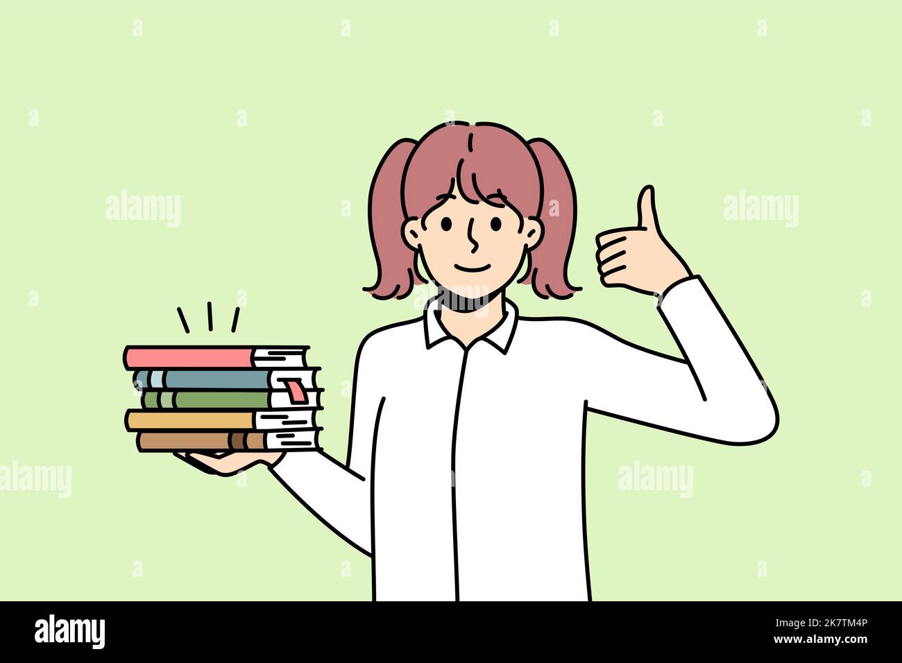 Girl thumb up teenager Stock Vector Images - Alamy