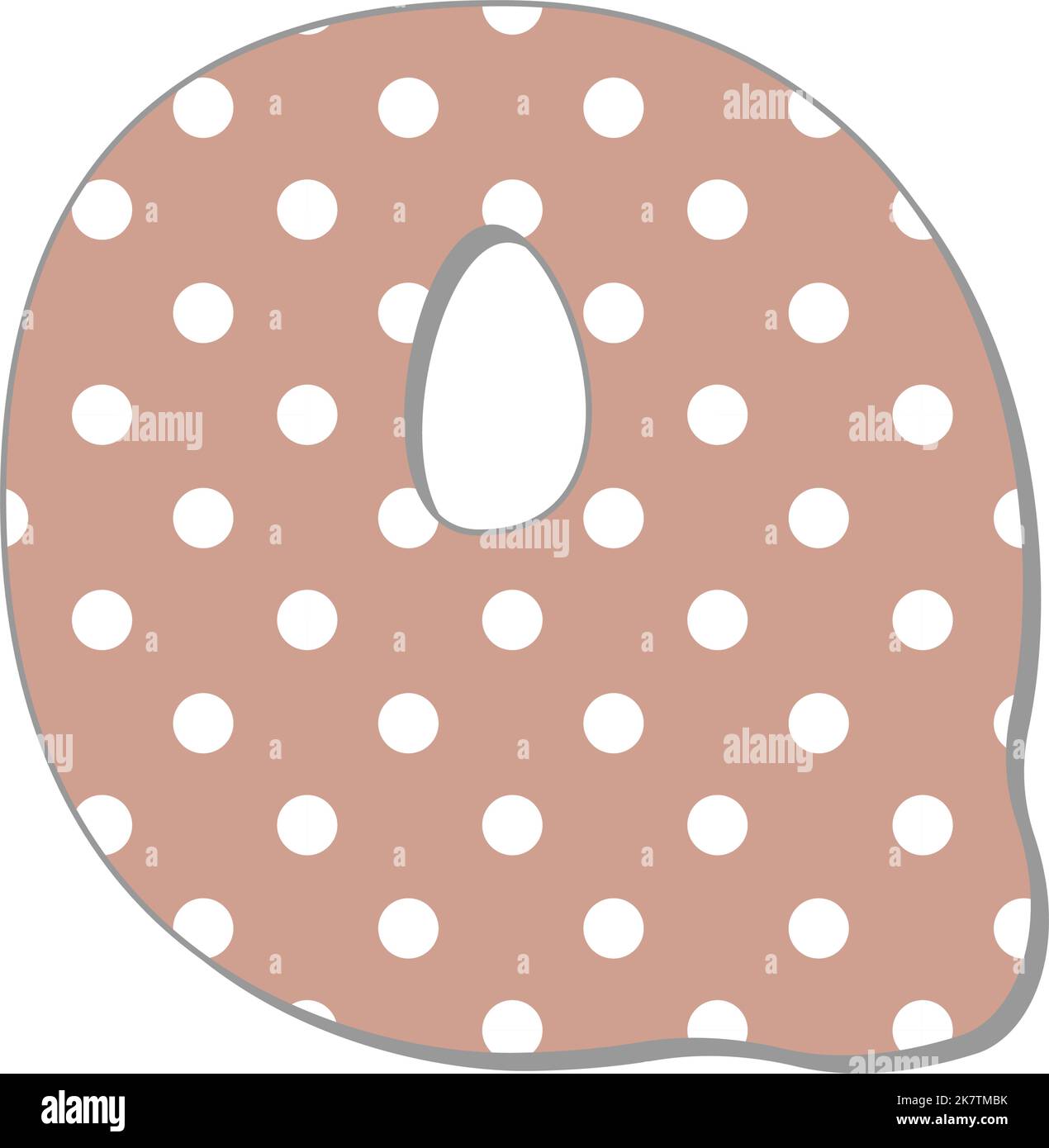 Polka dot letter.Pastel boho polka dots font. Hand drawn letter design ...