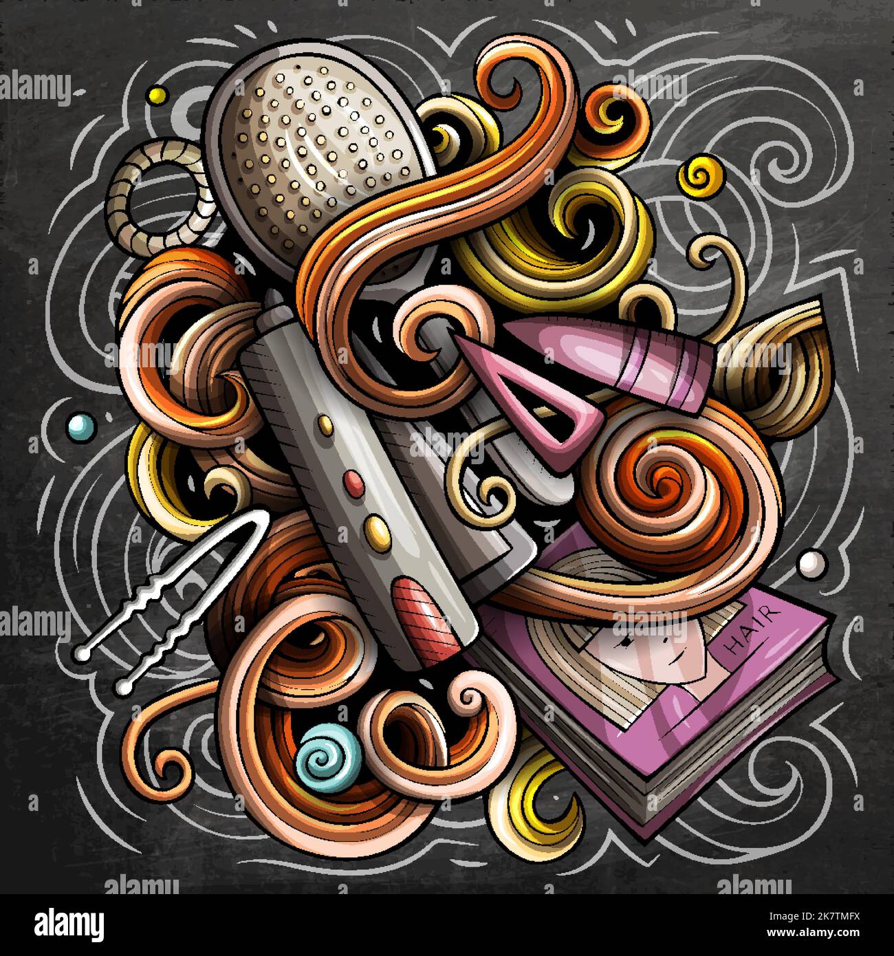 Hair Salon cartoon vector illustration Stock Vector Image & Art - Alamy