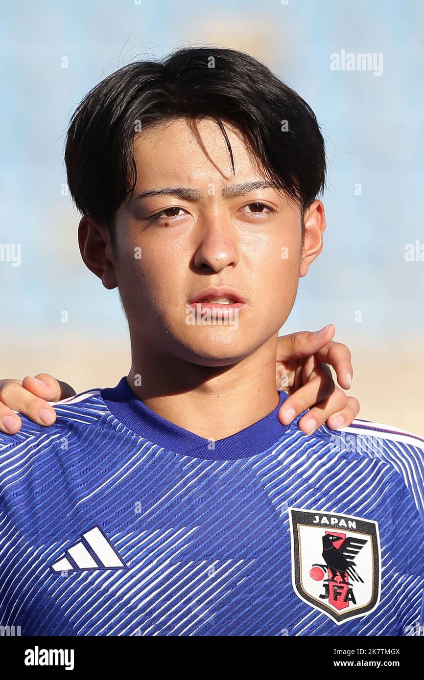 U-16 Japan's Gaku Nawata during the 2023 AFC U-17 Asian Cup qualification Group A match between ...