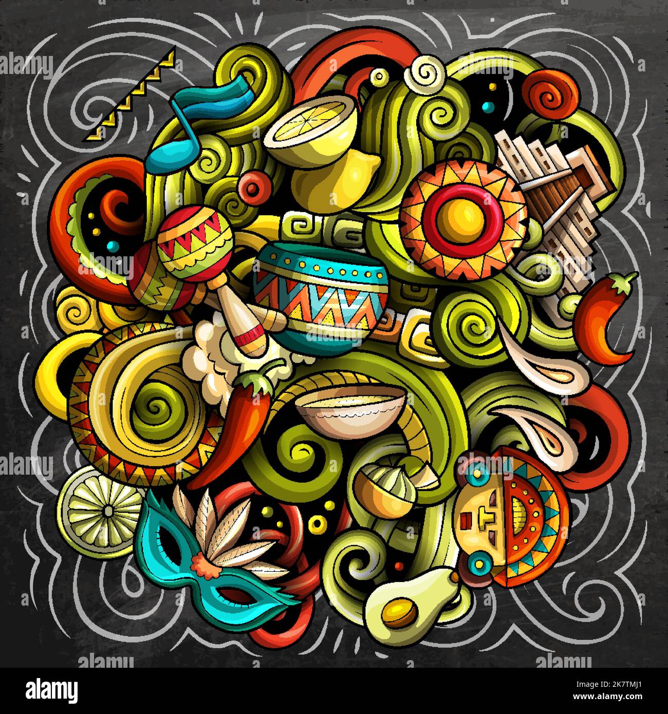 Latin America cartoon vector illustration Stock Vector Image & Art - Alamy