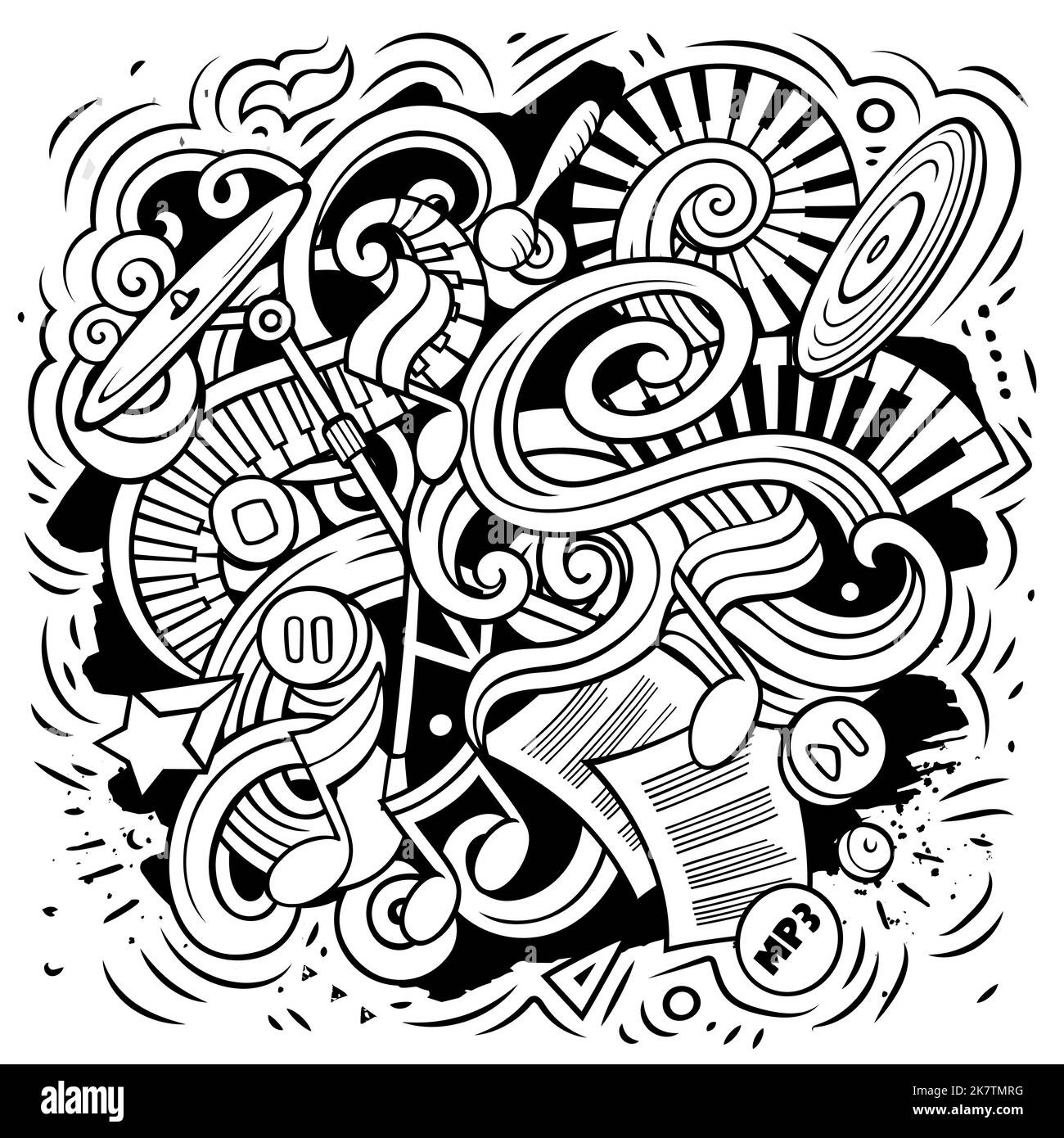 Music cartoon vector illustration Stock Vector Image & Art - Alamy