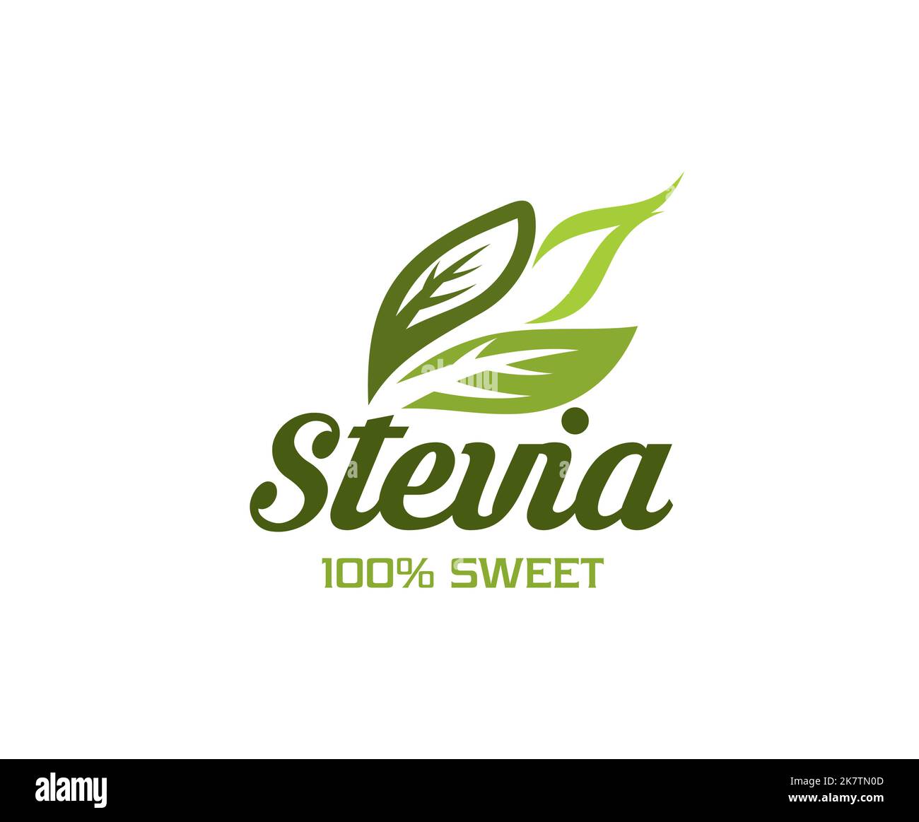 Stevia leaves icon, natural sweetener and sugar free substitute ...