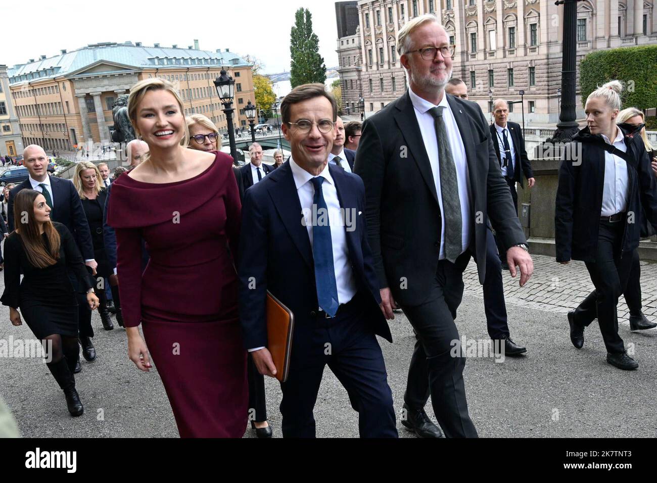Deputy Prime Minister-elect Ebba Busch, Prime Minister-elect Ulf ...