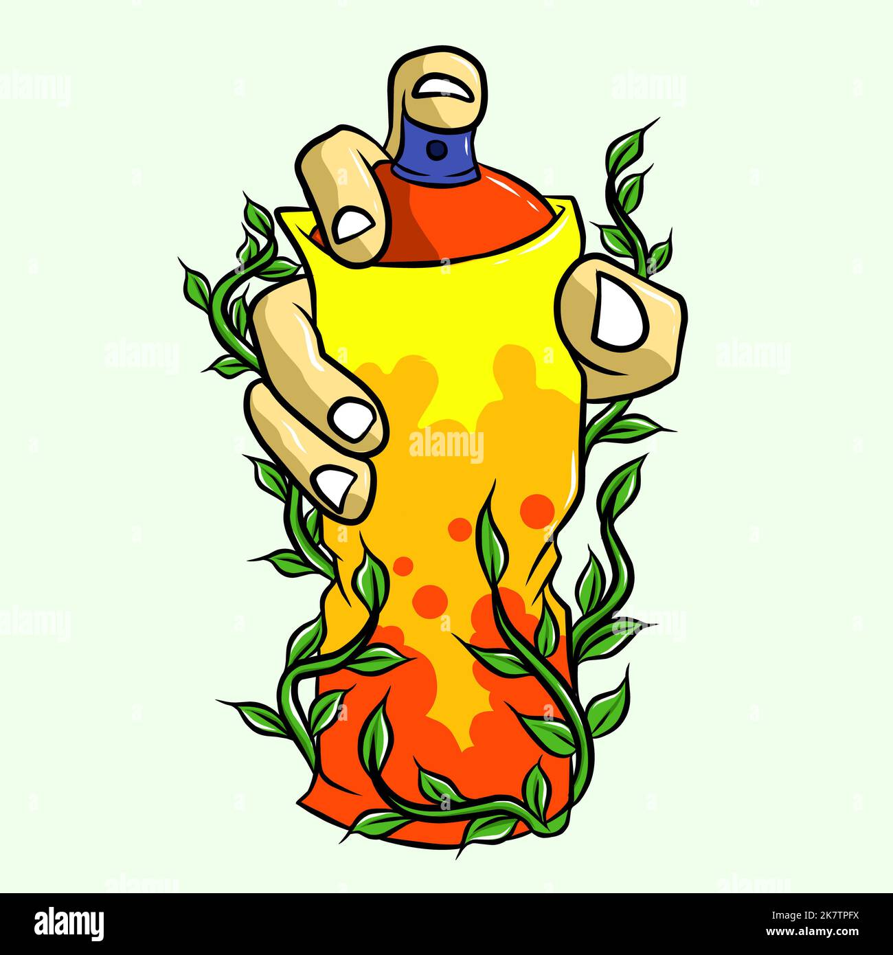 Hand holding can spraying. Graffity paint occupation activity ...