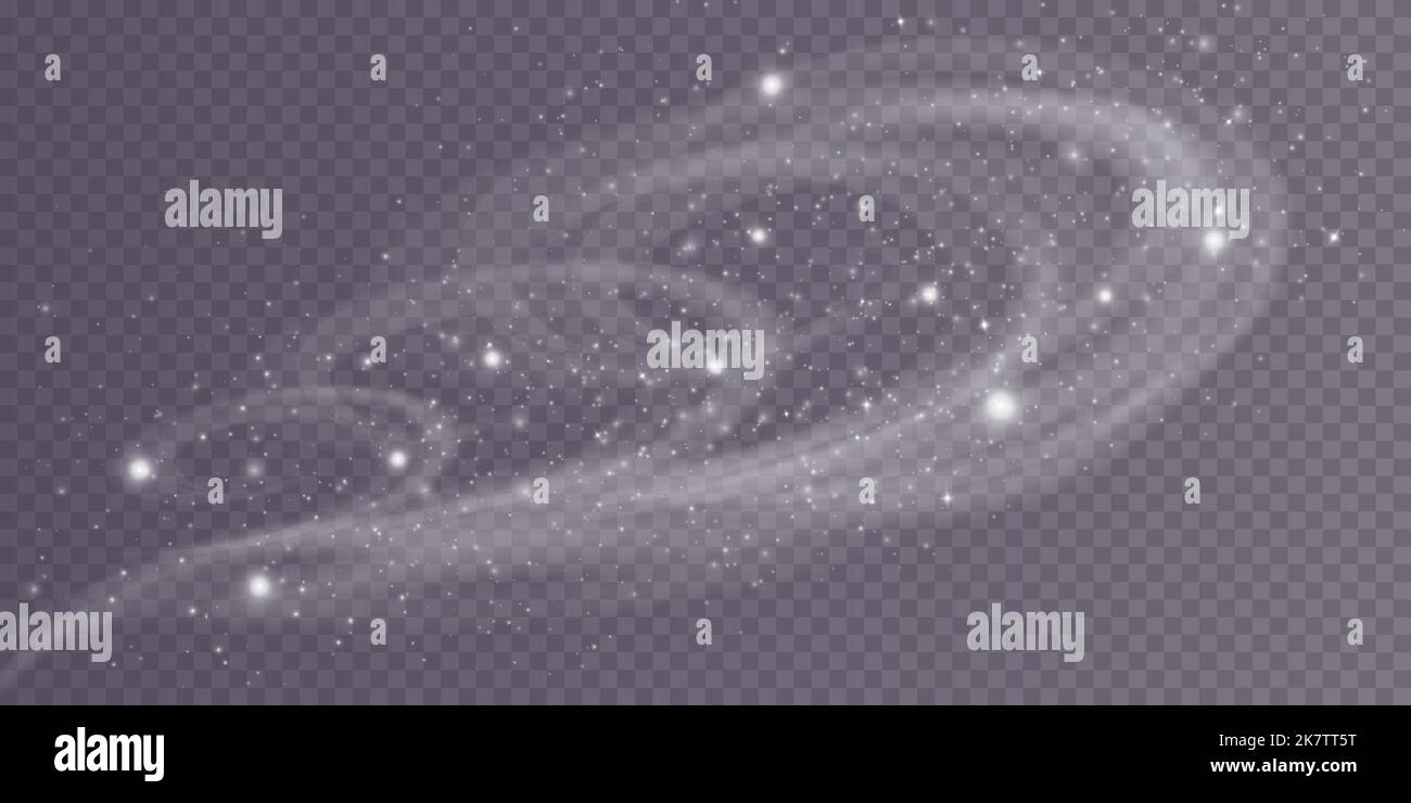 Winter blizzard with sparkles of snow on a transparent background, cold ...