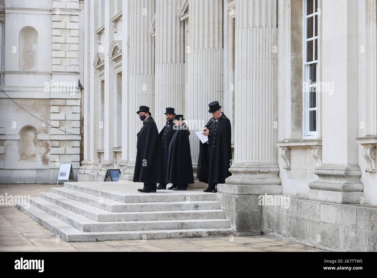 29 6 2022 Officials wait in front of Senate House for graduate students ...