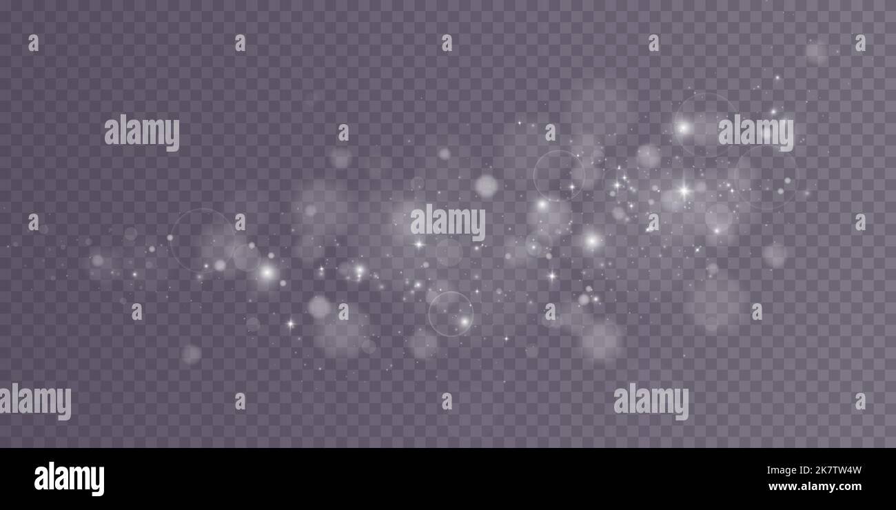 Shining bokeh isolated on transparent background. Light isolated lights ...