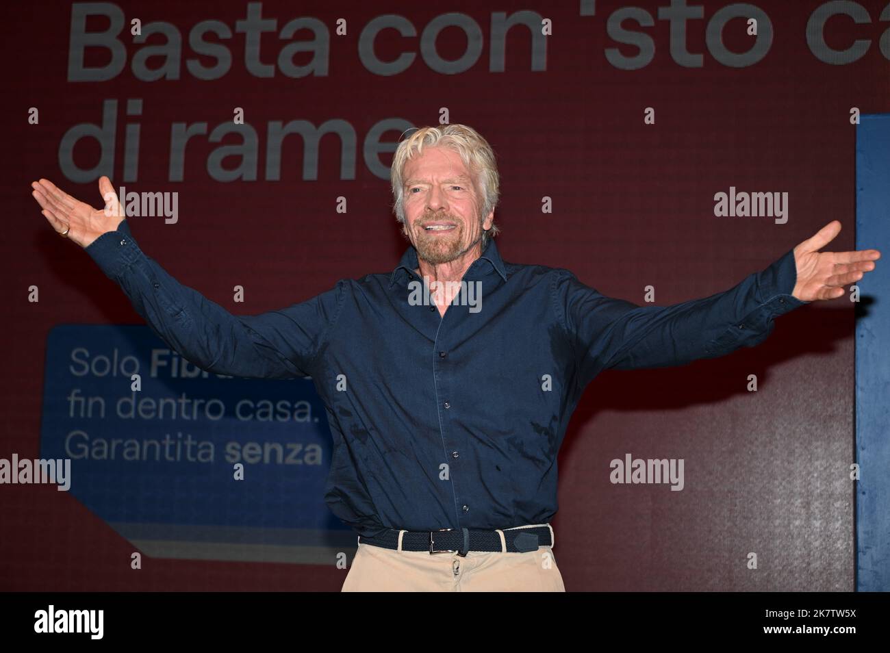 Milan, Italy. 18th Oct, 2022. Milan, Italy Richard Branson founder of ...