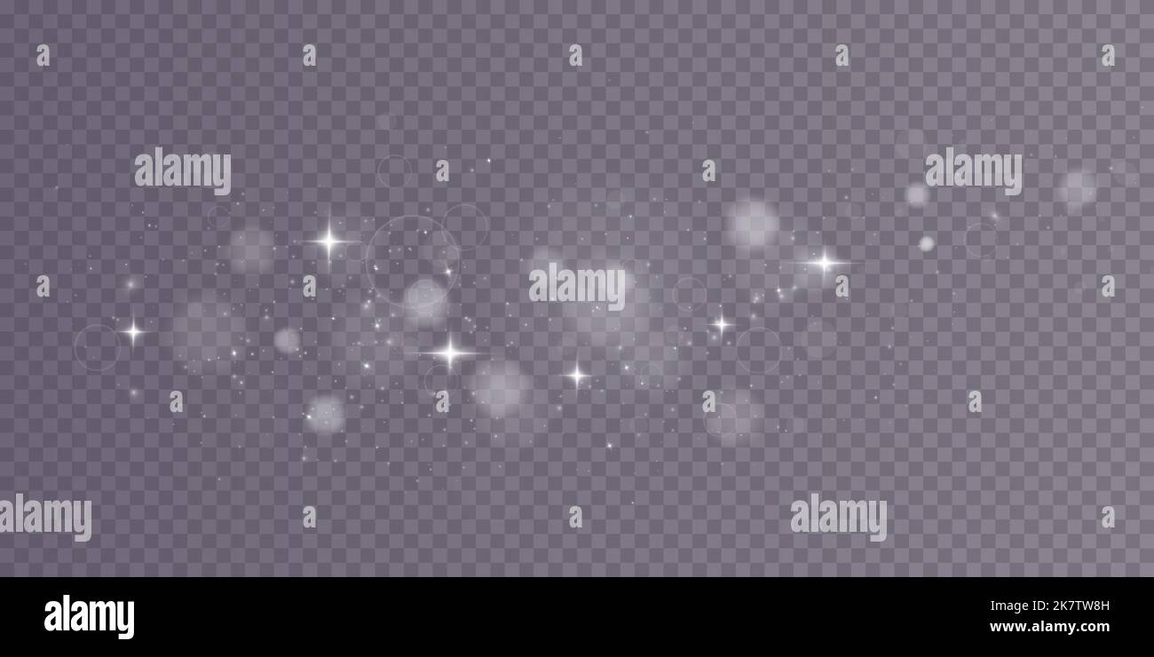 Shining bokeh isolated on transparent background. Light isolated lights ...