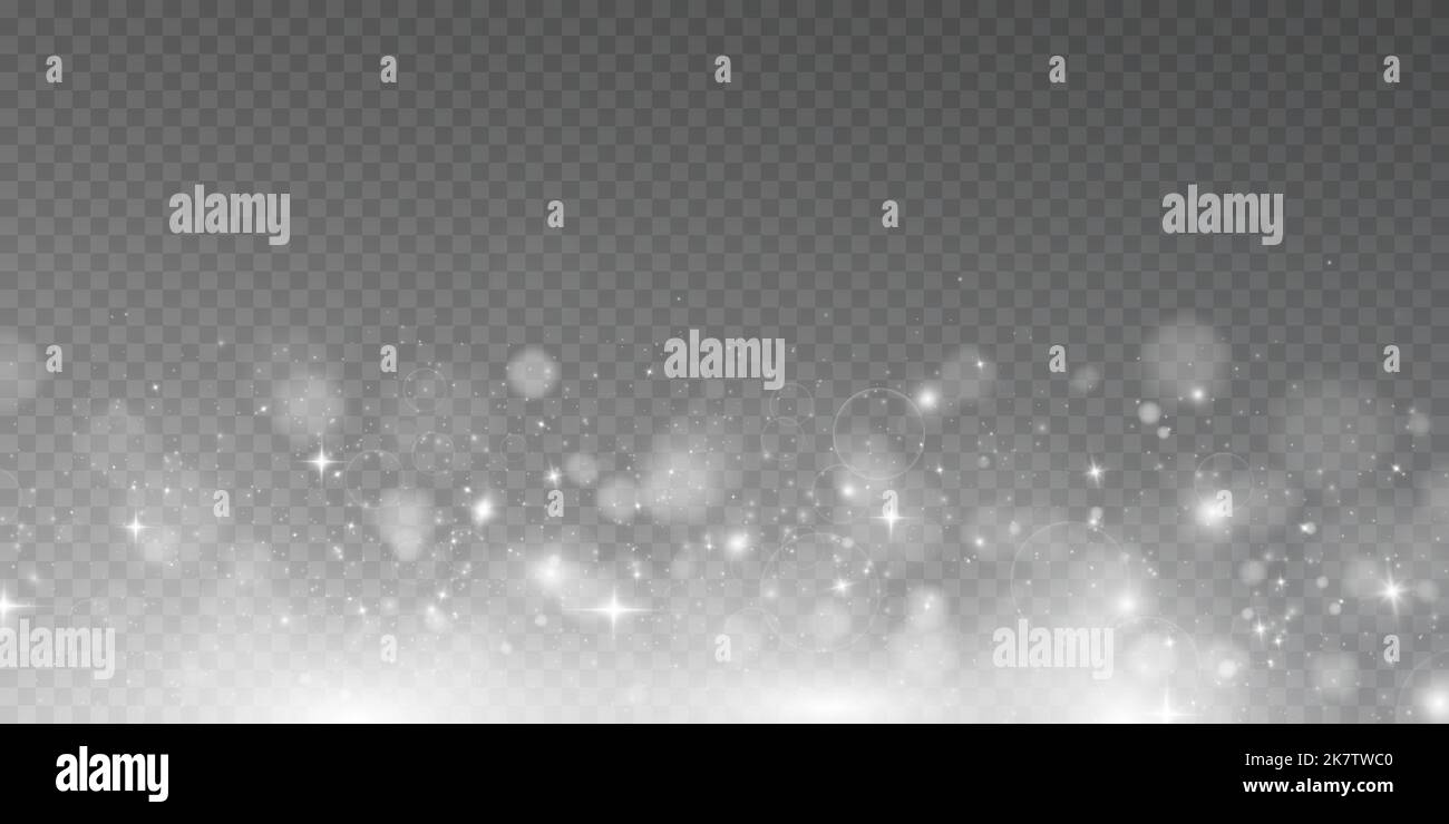 Shining bokeh isolated on transparent background. Light isolated lights ...