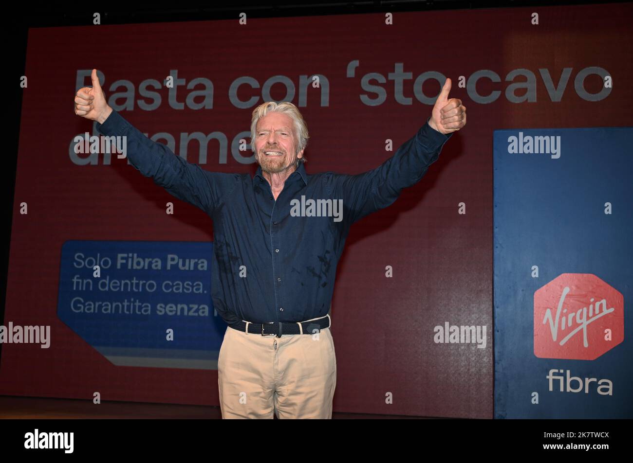 Milan, Italy. 18th Oct, 2022. Milan, Italy Richard Branson founder of ...