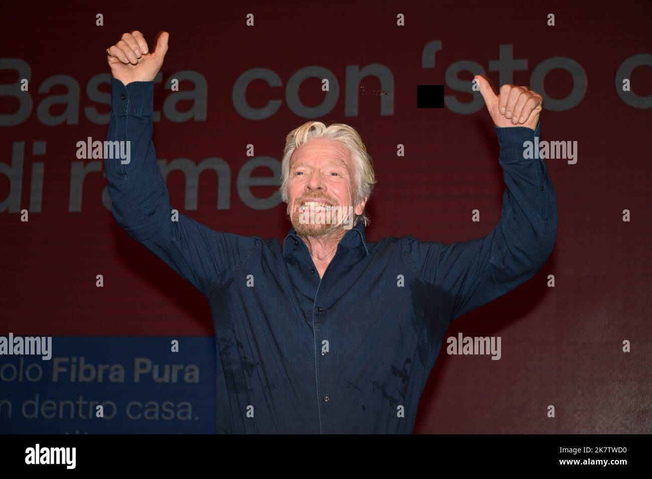 Milan, Italy. 18th Oct, 2022. Milan, Italy Richard Branson founder of ...