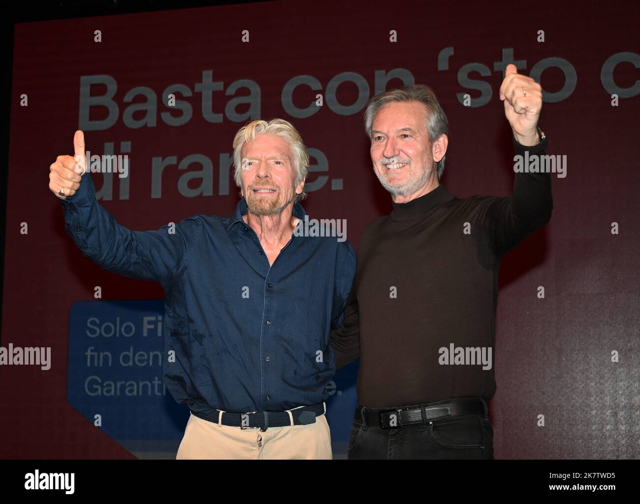 Milan, Italy. 18th Oct, 2022. Milan, Italy Richard Branson founder of ...