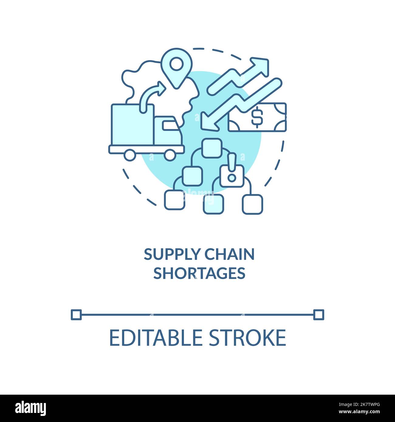 Supply chain shortages turquoise concept icon Stock Vector Image & Art ... Supply chain shortages turquoise concept icon Stock Vector Image & Art ...