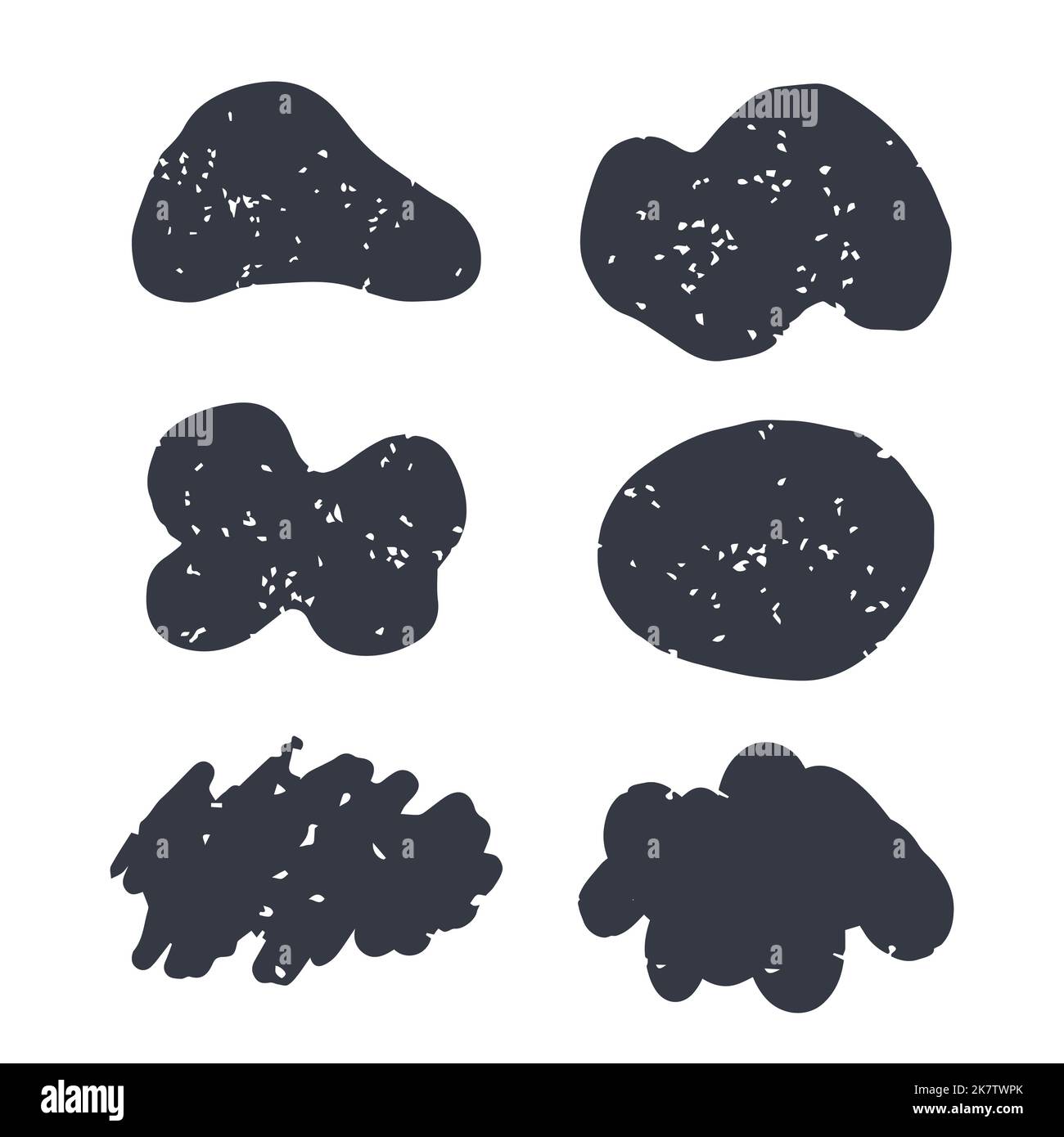 Set Trendy aesthetic Blob shapes organic abstract splodge elements ...