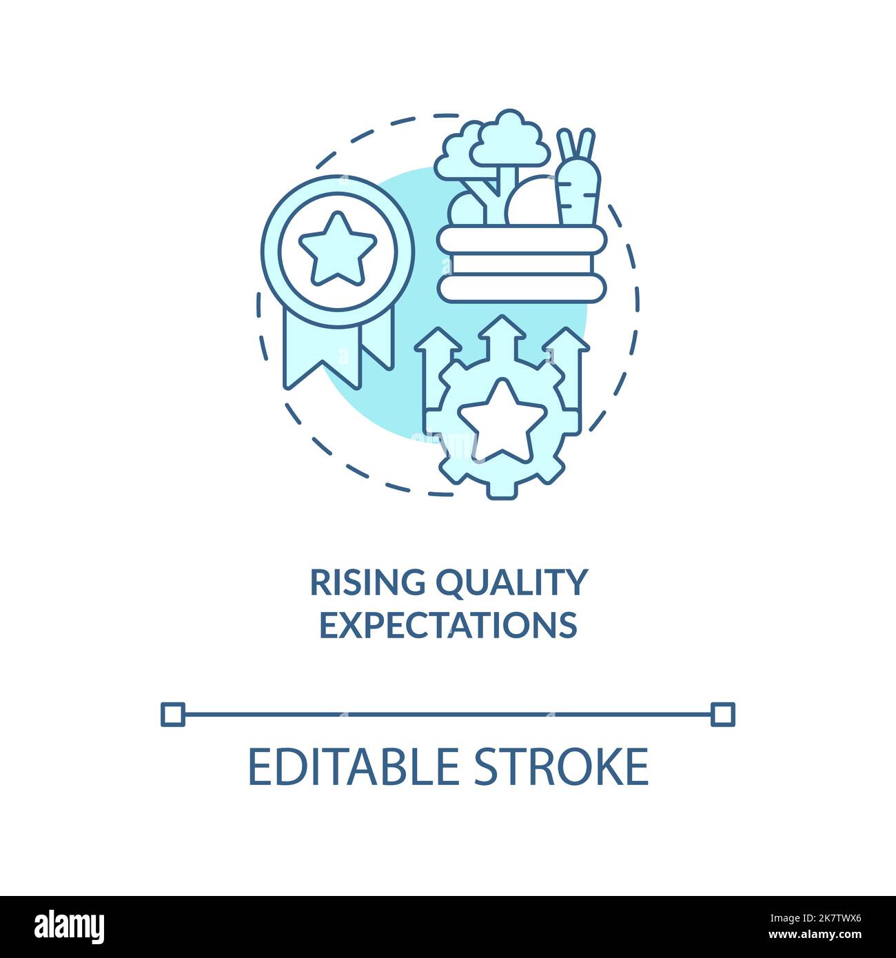 Food quality expectations turquoise concept icon Stock Vector Image ... Food quality expectations turquoise concept icon Stock Vector Image ...