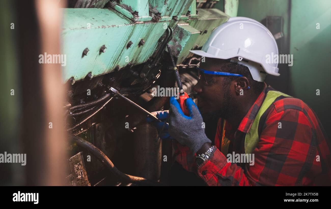 African engineering engine machine controller checking, working and ...