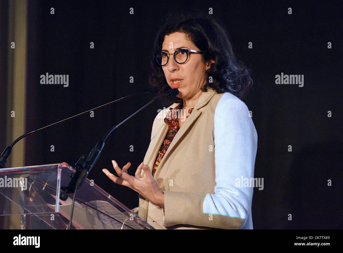 Rima Abdul Malak, French Minister of Culture during ceremony of the ...