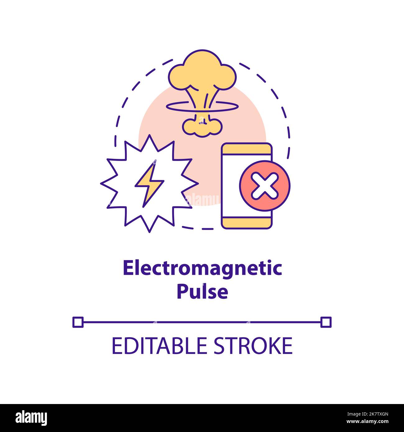 Electromagnetic pulse concept icon Stock Vector Image & Art - Alamy