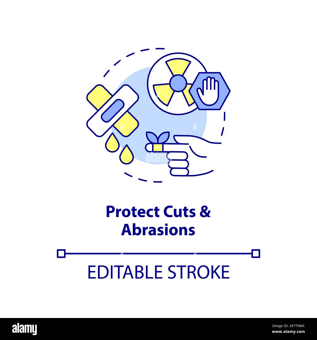 Protect cuts and abrasions concept icon Stock Vector Image & Art - Alamy