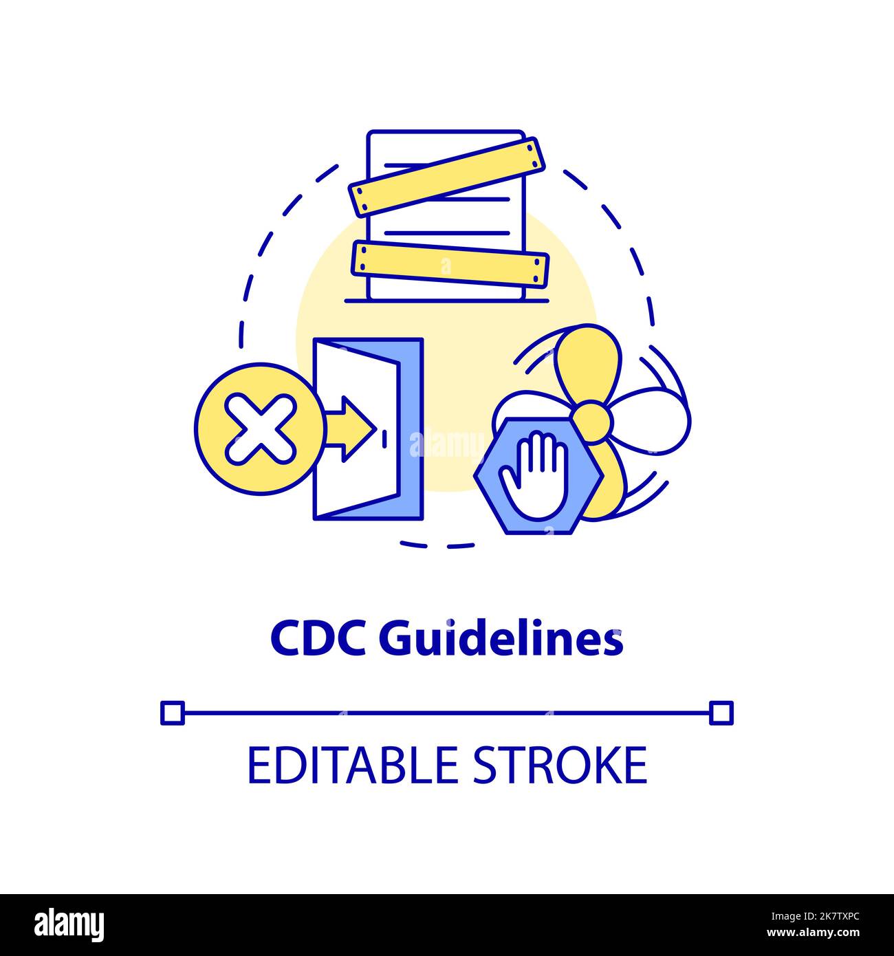 CDC guidelines concept icon Stock Vector Image & Art - Alamy