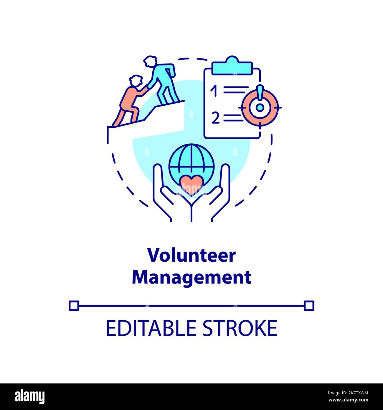 Volunteer management concept icon Stock Vector Image & Art - Alamy
