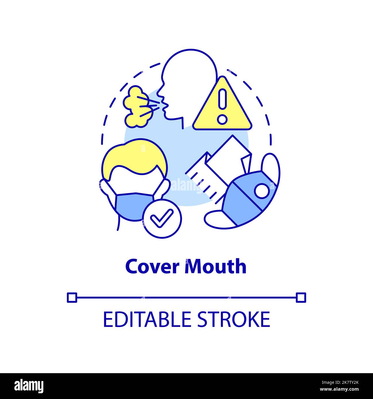 Cover mouth concept icon Stock Vector Image & Art - Alamy