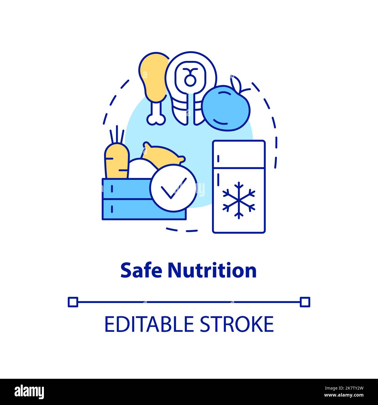 Safe nutrition concept icon Stock Vector Image & Art - Alamy
