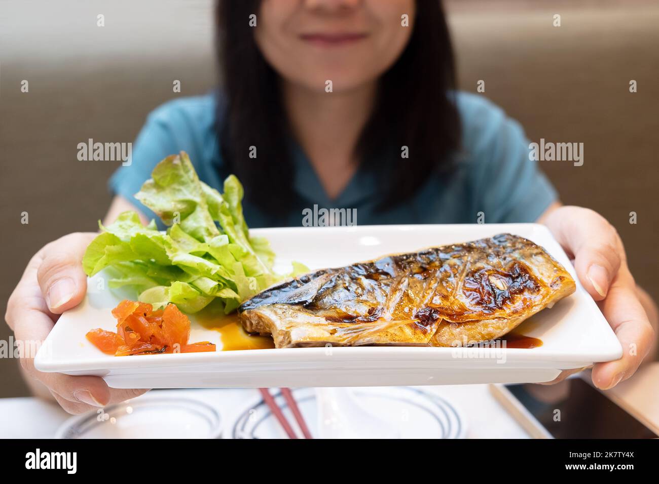 Saba grilled fish hi-res stock photography and images - Alamy