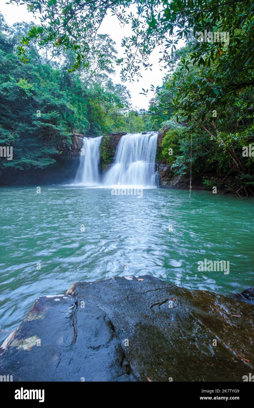 Waterfall at Koh Kood Island Thailand, Khlong Chao Waterfall Koh Kood ...