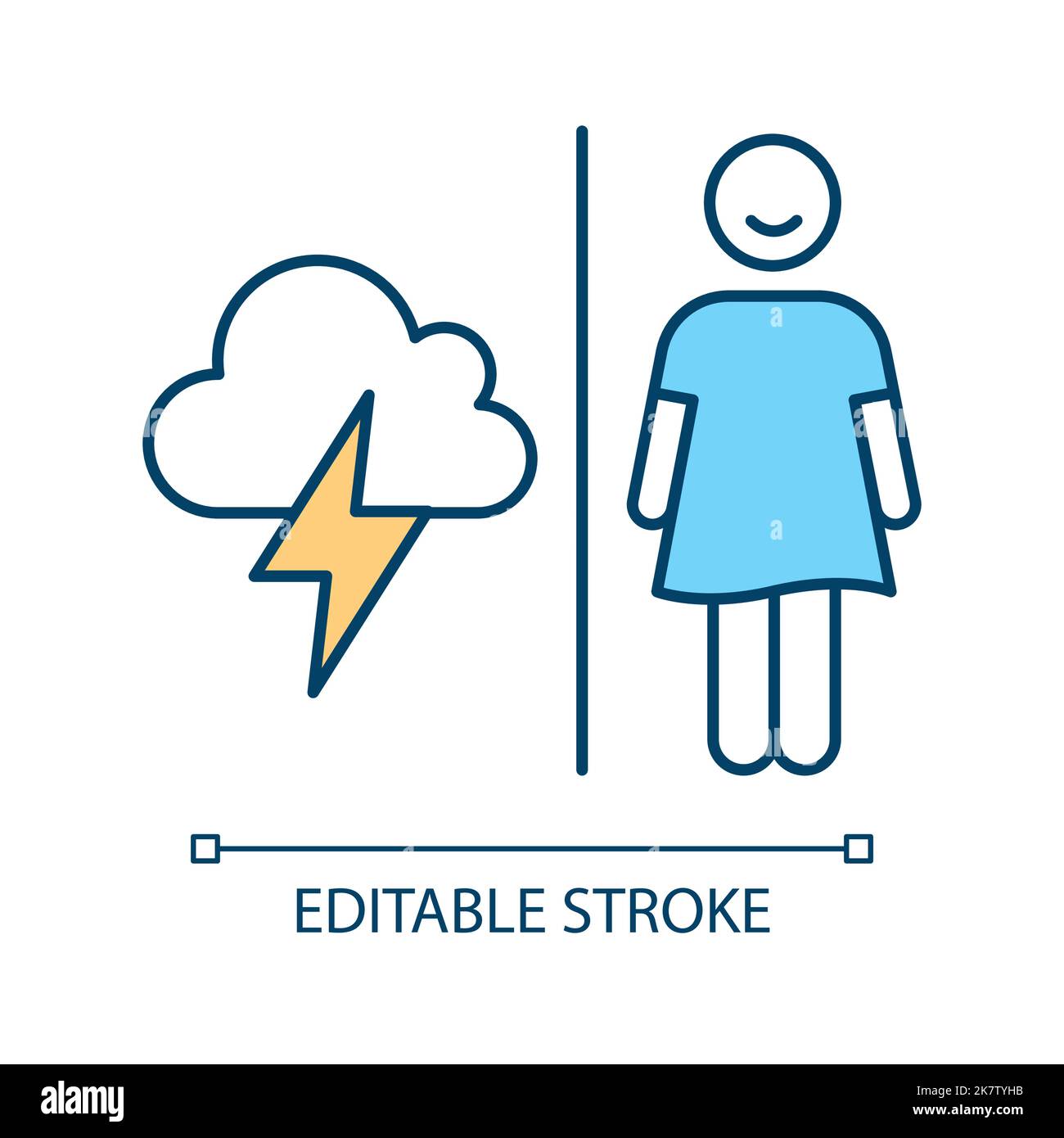 Avoid Stressful Situations Rgb Color Icon Stock Vector Image Art Alamy