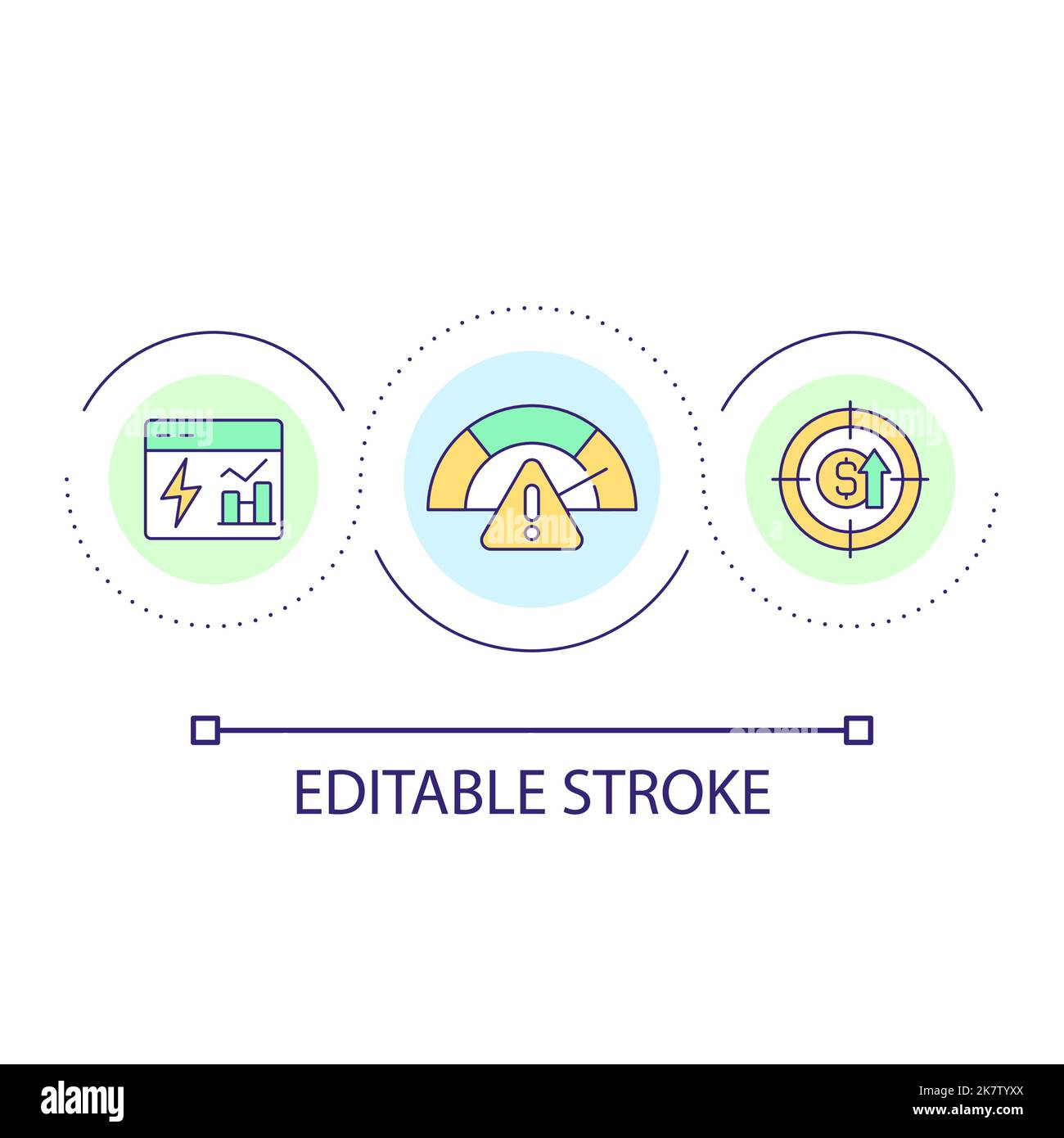 Risks analysis loop concept icon Stock Vector Image & Art - Alamy