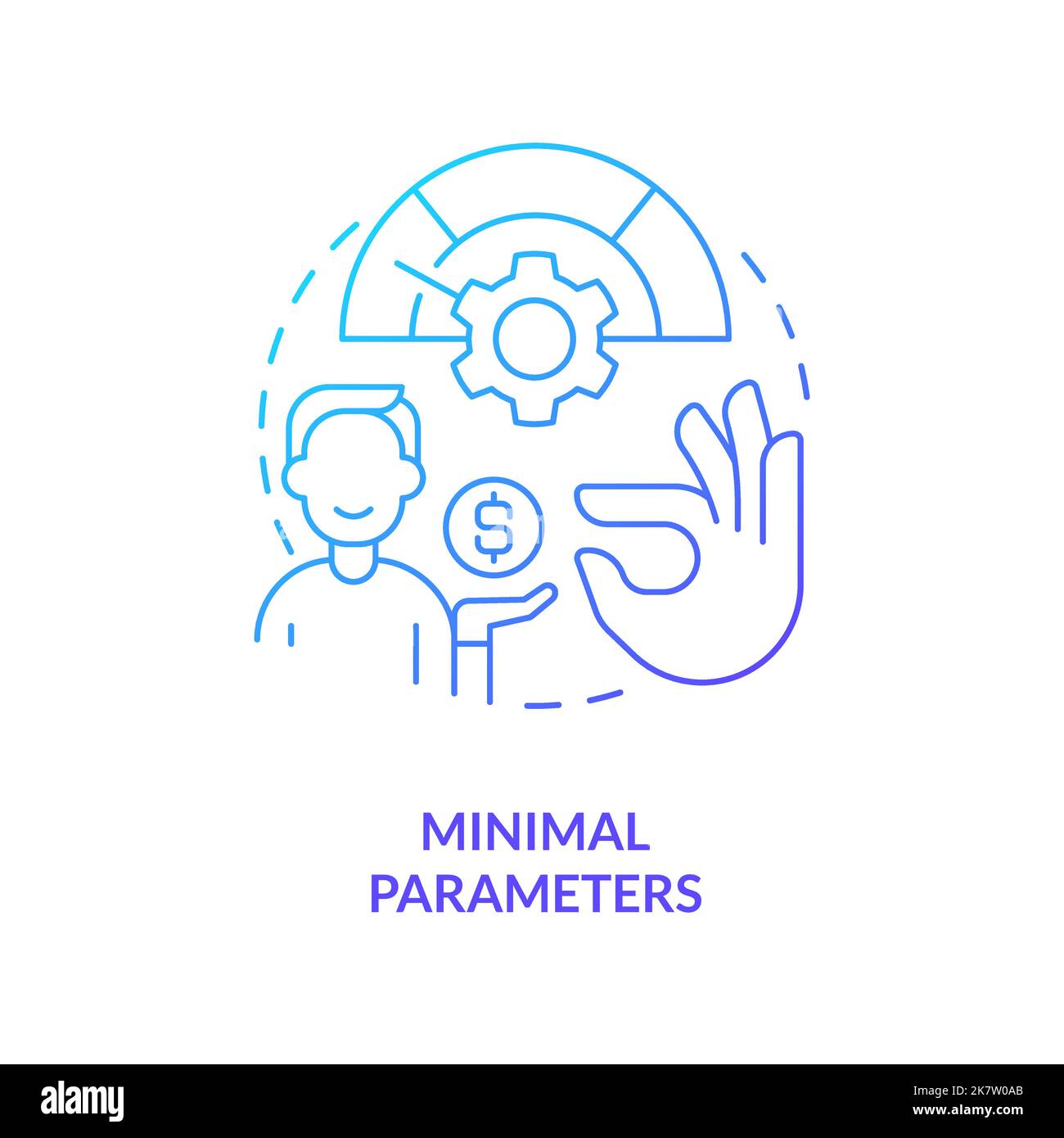 Minimal parameters concept blue gradient icon Stock Vector Image & Art ...