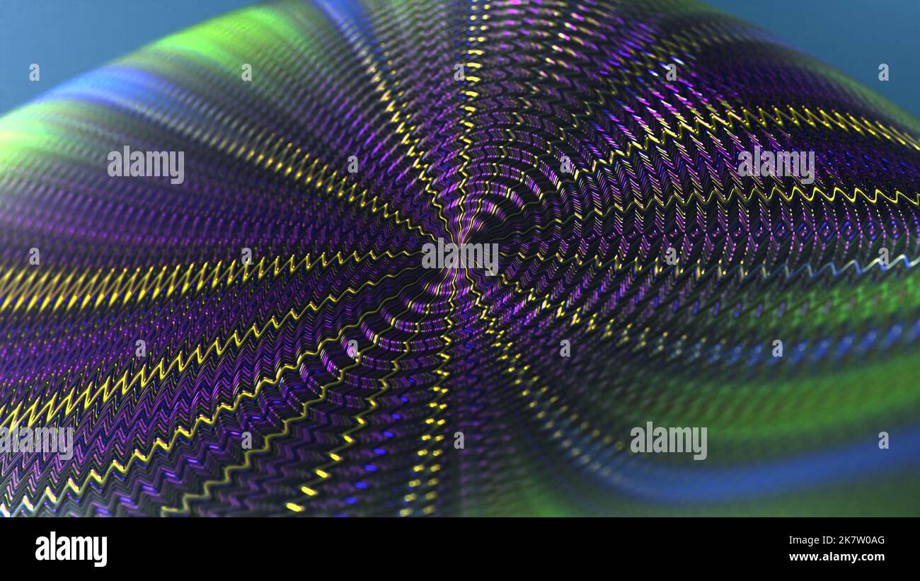 3D rendering of abstract object in hyper-realistic scene with colorful ...