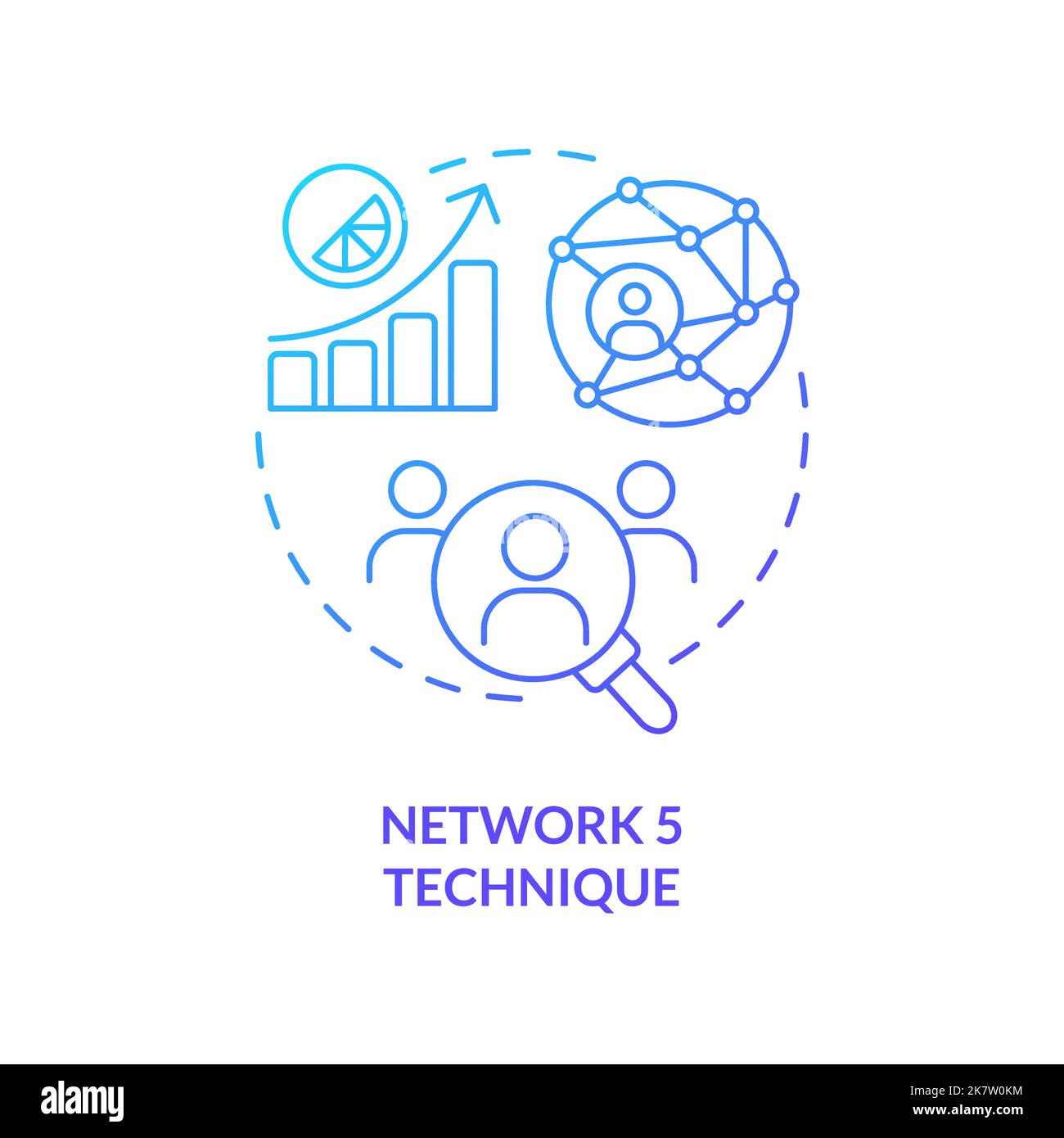 Network five technique concept blue gradient icon Stock Vector Image ... Network five technique concept blue gradient icon Stock Vector Image ...