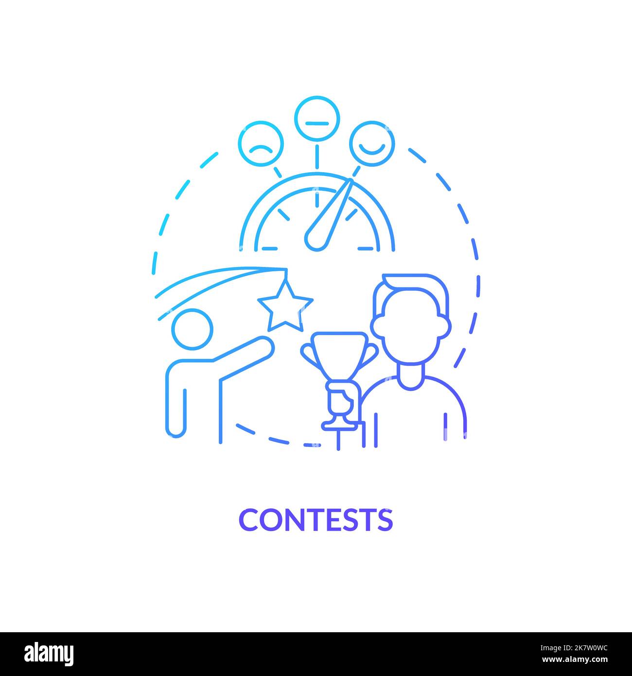 Contest winner concept blue gradient icon Stock Vector Image & Art - Alamy