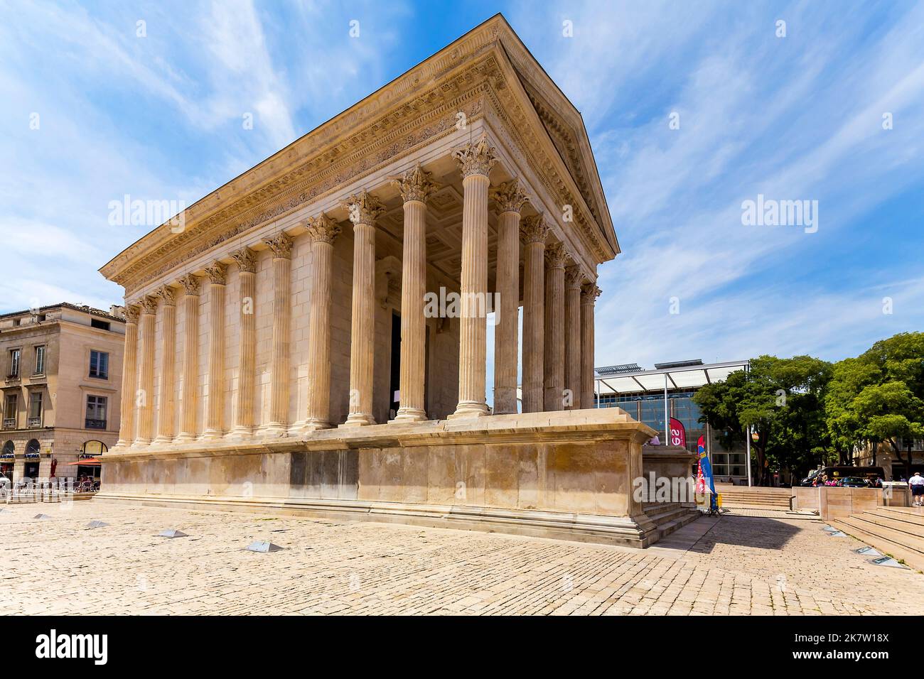 The Maison Carrée is an ancient building in Nîmes, France. The temple ...