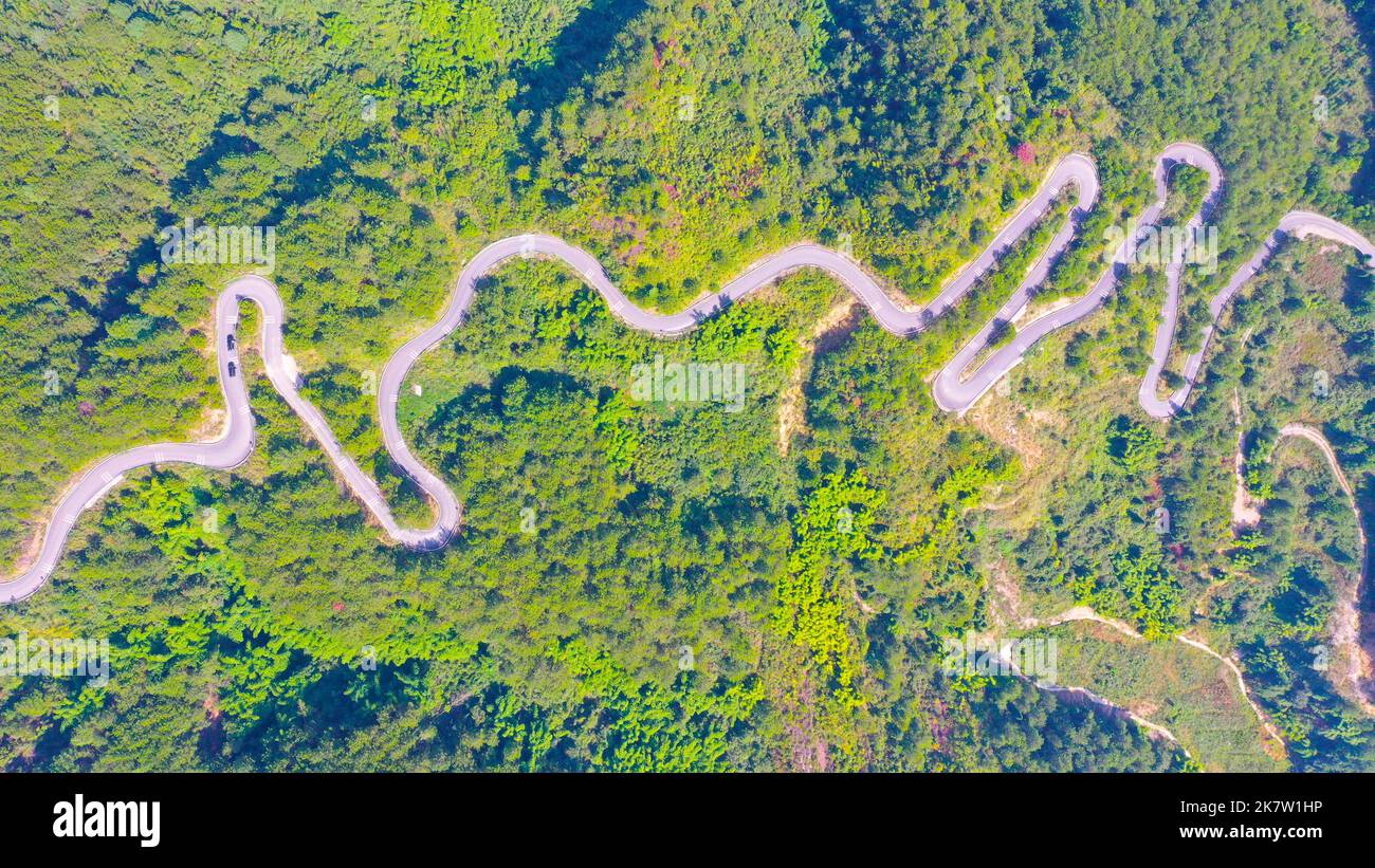 CHONGQING, CHINA - OCTOBER 18, 2022 - An aerial view of asphalt ...