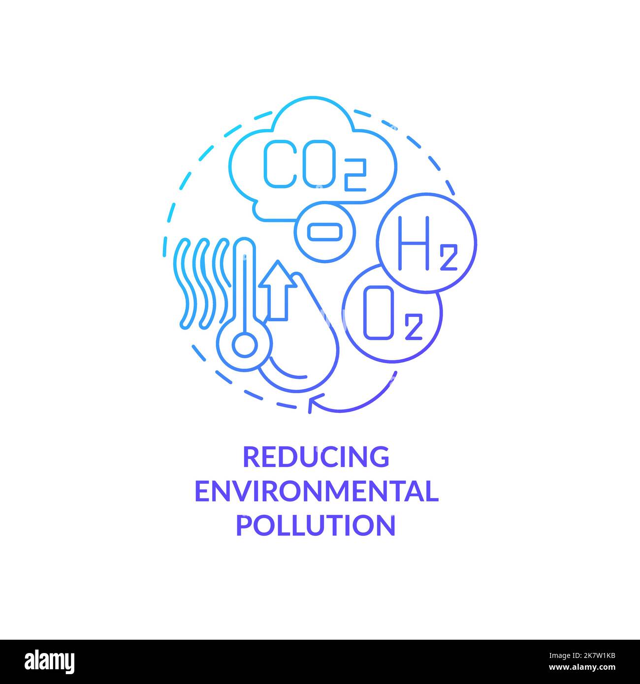 Reducing Environmental Pollution Blue Gradient Concept Icon Stock Vector Image And Art Alamy