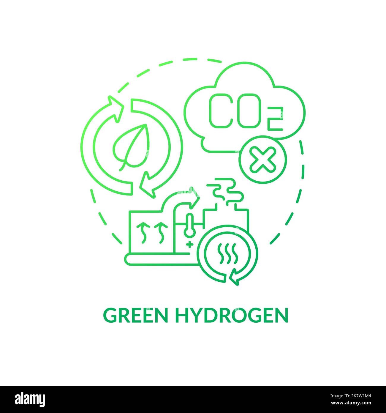 Eco hydrogen green gradient concept icon Stock Vector Image & Art - Alamy