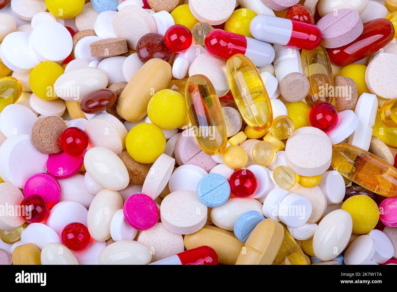 background of colorful tablets and capsules Stock Photo - Alamy