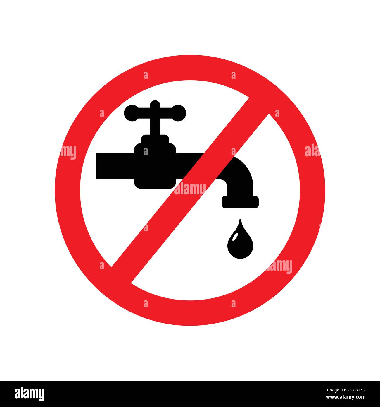 classic no water faucet tap drink symbol sign vector isolated on white ...