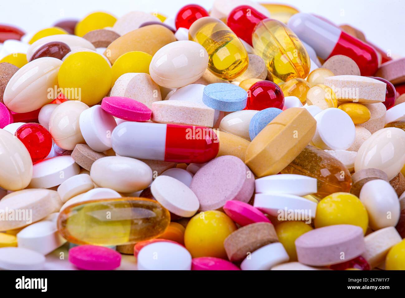 background of colorful tablets and capsules Stock Photo - Alamy