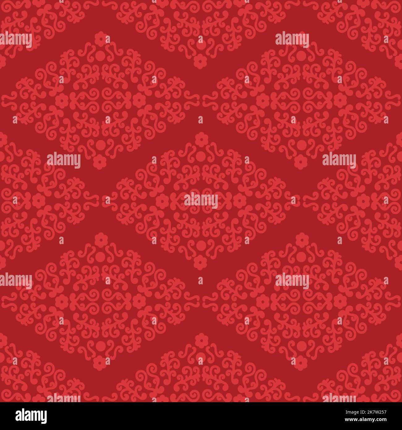 Vintage baroque seamless pattern. Seamless red vector antique pattern ...