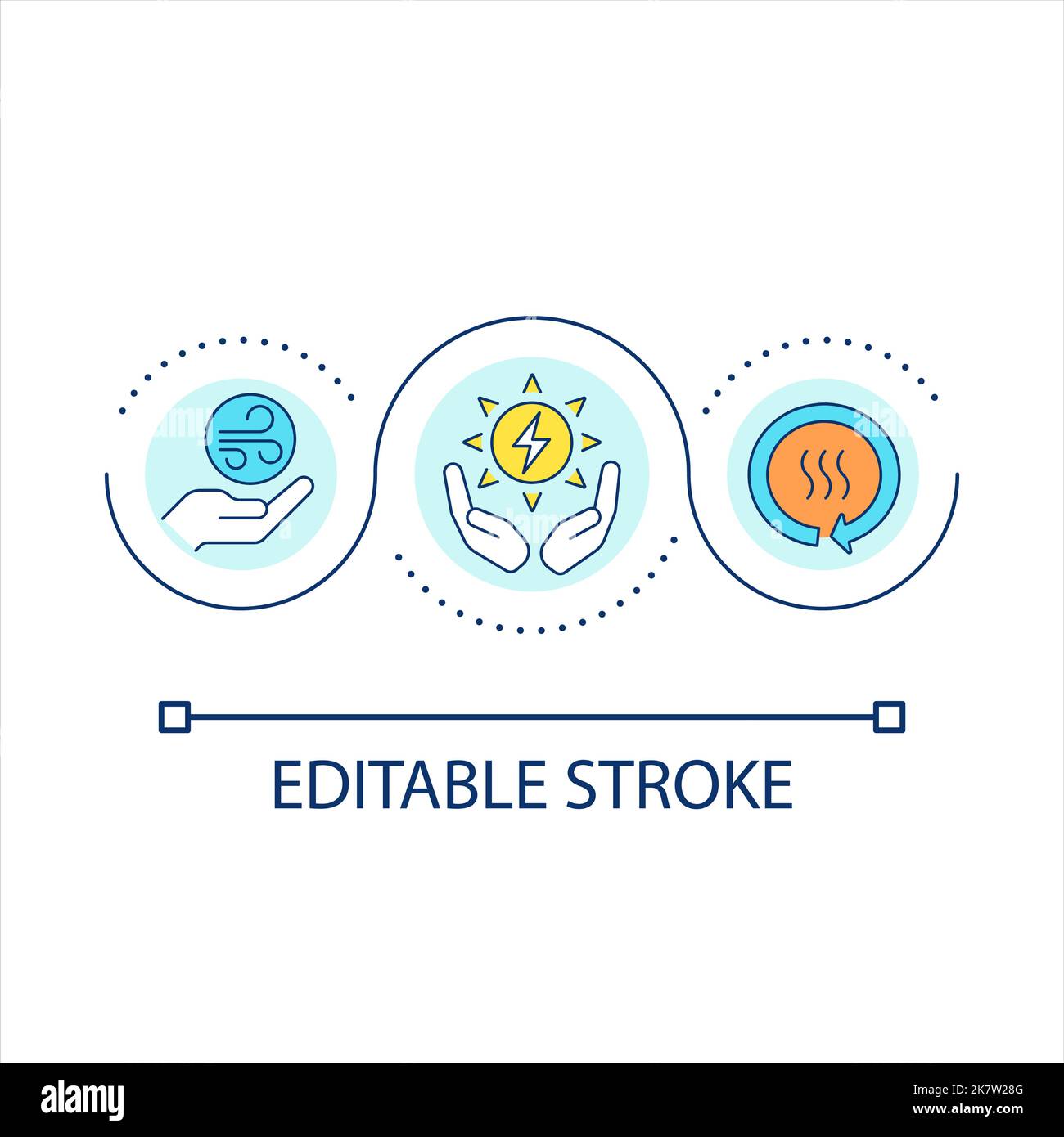 Renewable energy sources loop concept icon Stock Vector Image & Art - Alamy