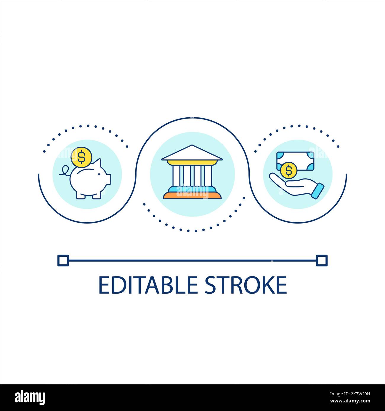 Money saving loop concept icon Stock Vector Image & Art - Alamy