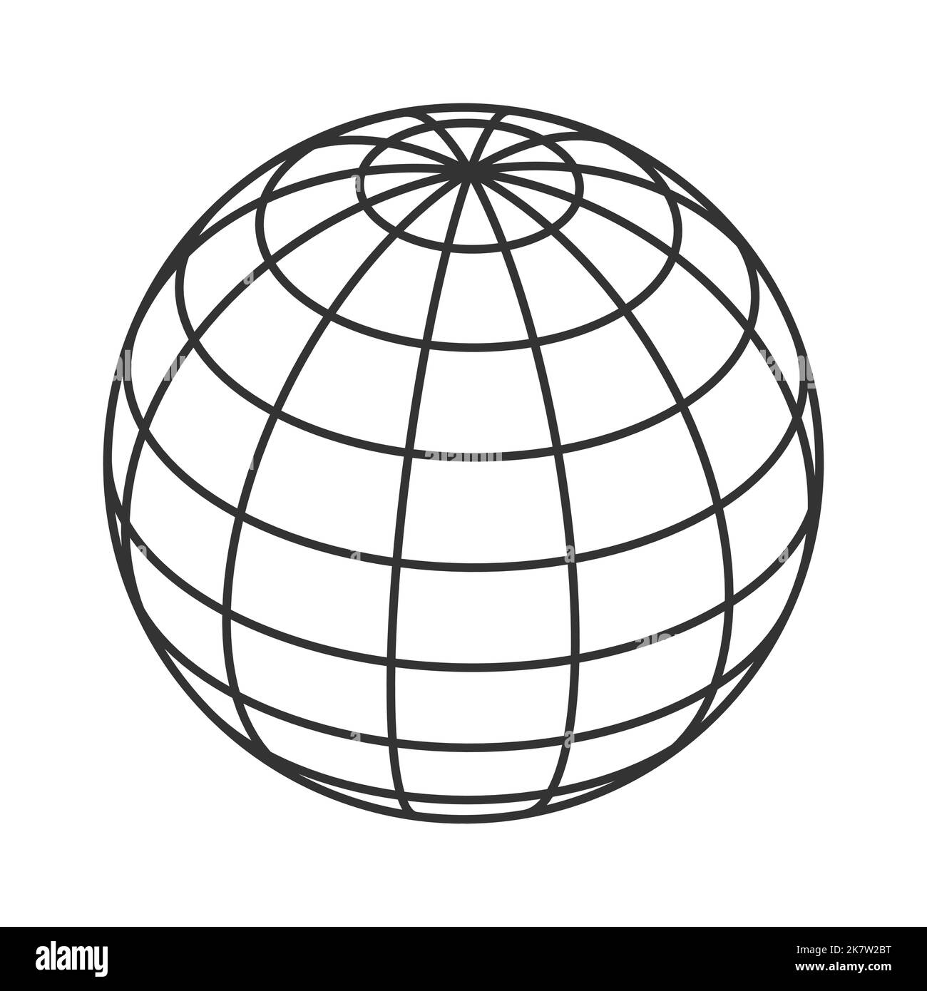 simple classic globe ball sphere wireframe vector isolated on white background Stock Vector ...