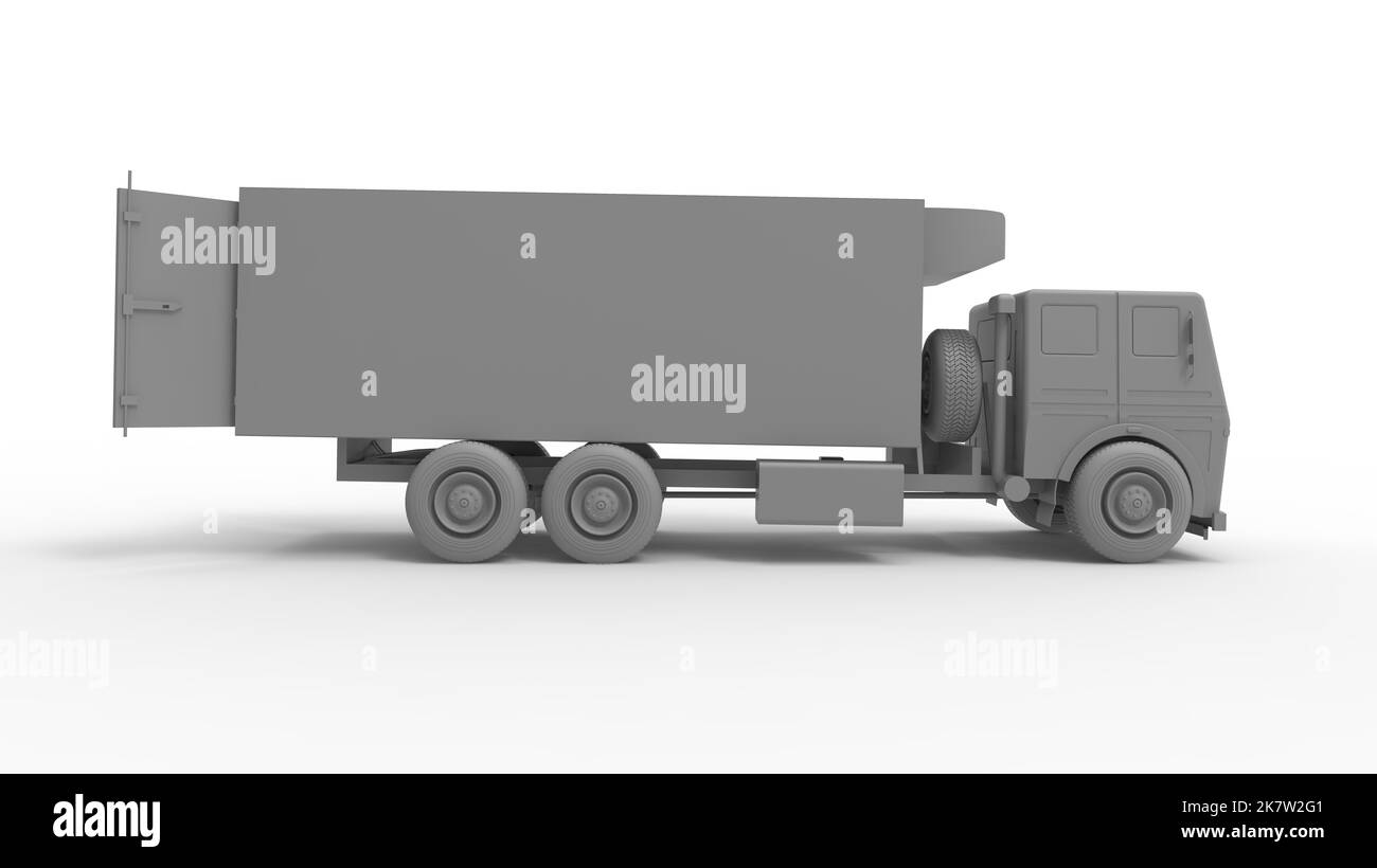 3D rendering of a truck logistics shipping distribution instrument for ...